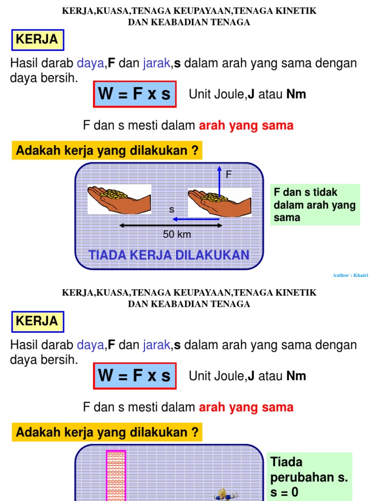 Tenaga Keupayaan dan Kinetik Fizik | PDF