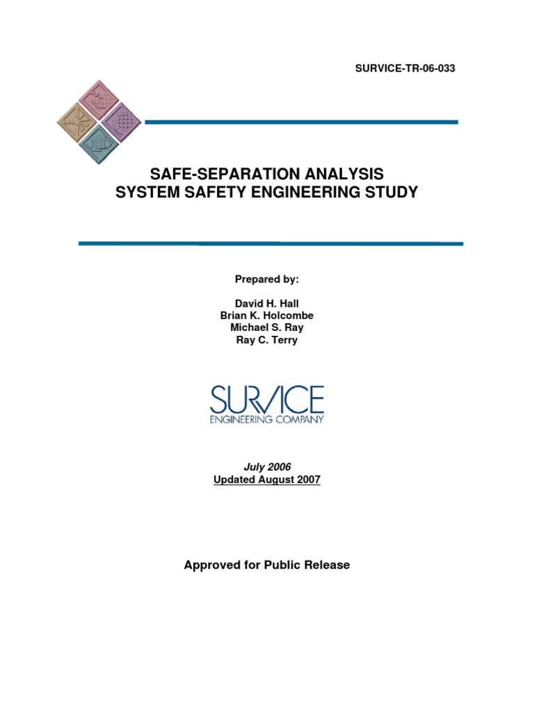 Safe Separation Analysis System Safety Engineering Study | PDF | Fuze ...