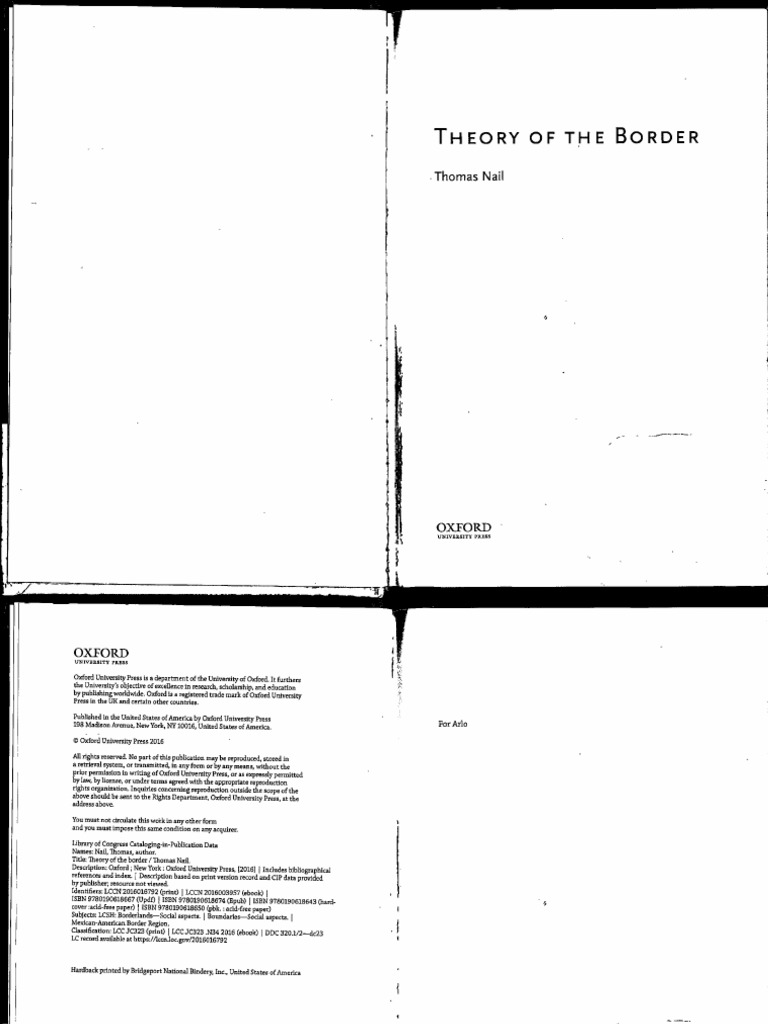Nail, Thomas Theory of The Border PDF | PDF | A Priori And A Posteriori ...