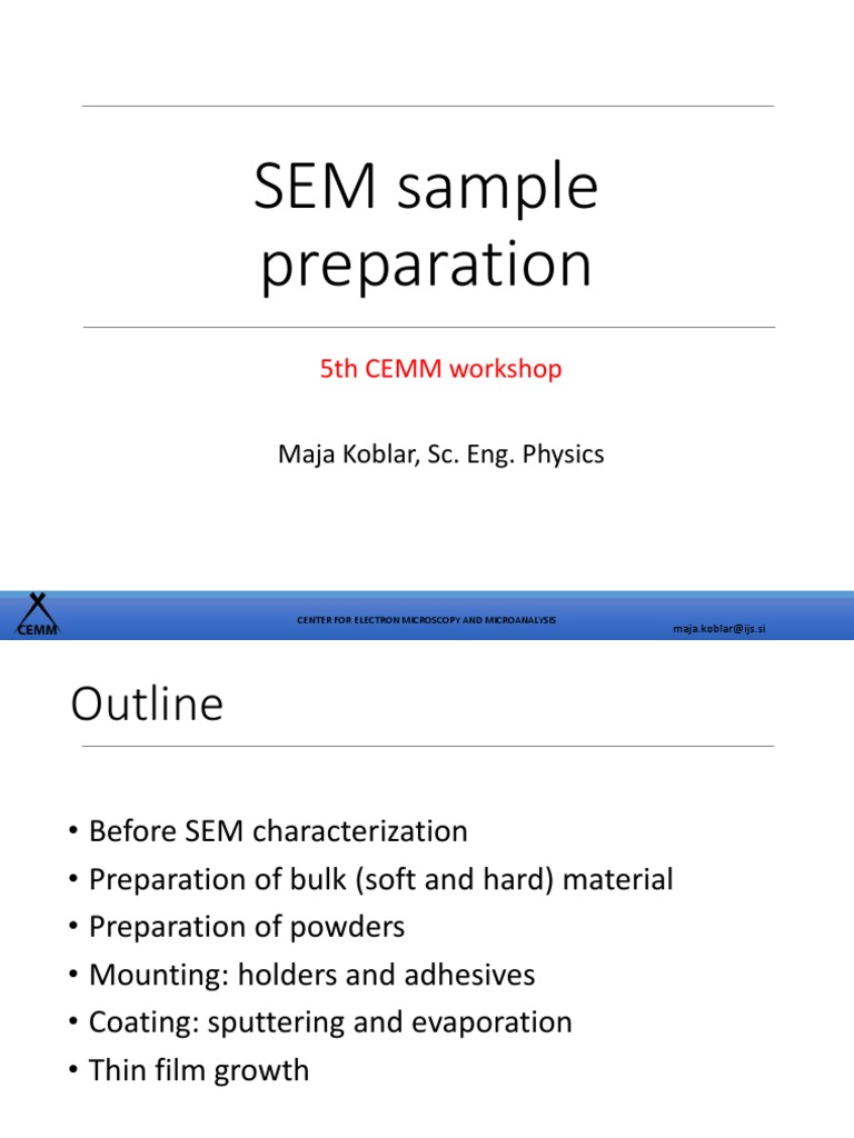 Sample Preparation 2 Handouts PDF | PDF | Scanning Electron Microscope ...