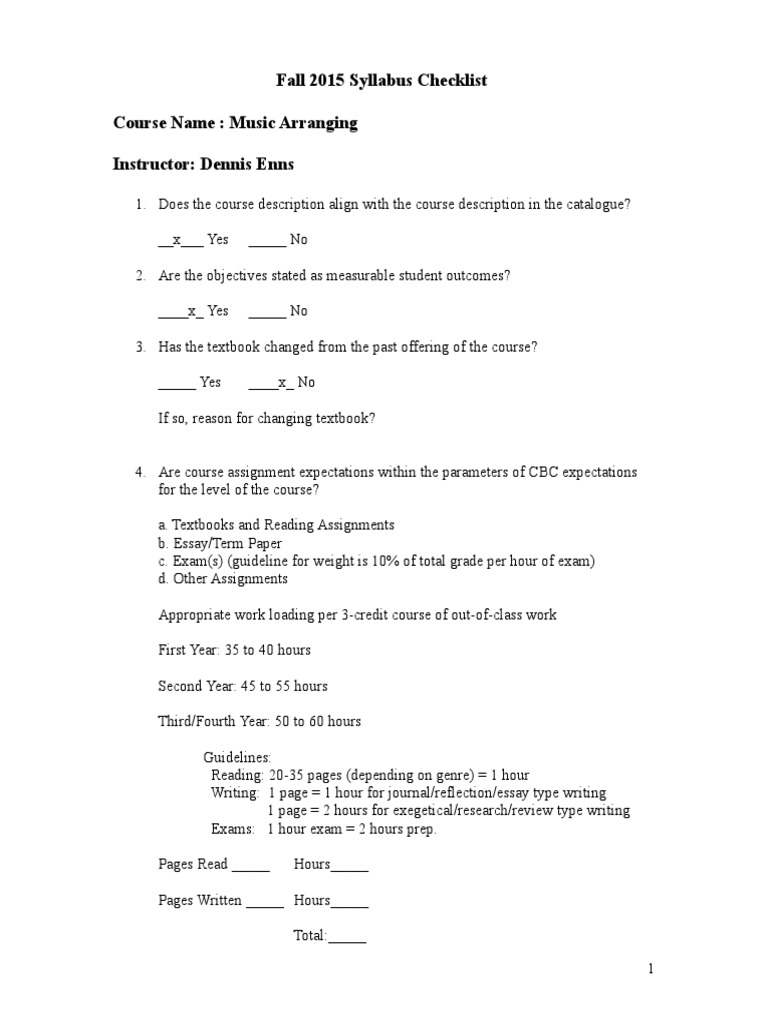 CBC Syllabus Template-2 | PDF