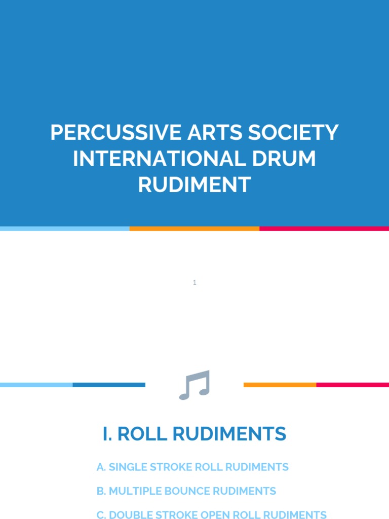 Percussive Arts Society International Drum Rudiment | PDF