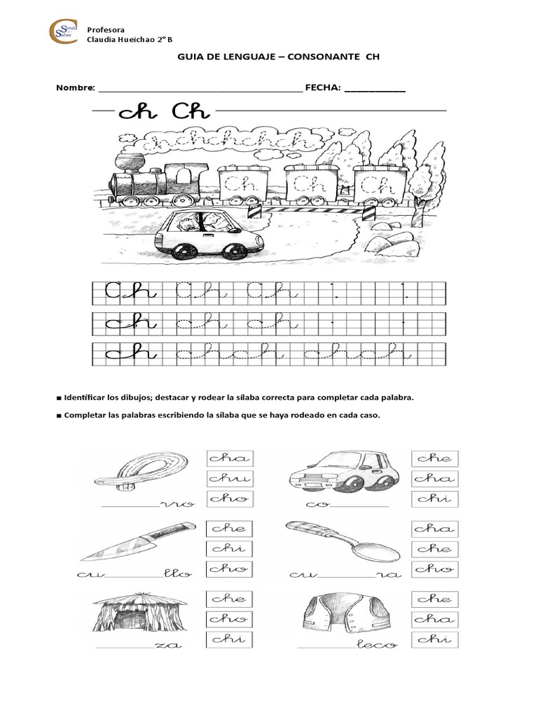 Guía de Lenguaje: Consonante CH | PDF | Estudios de idiomas extranjeros