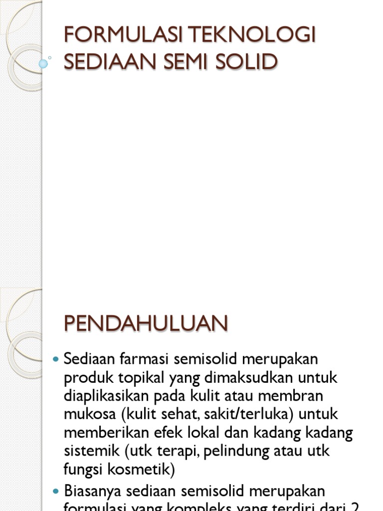 Formulasi Teknologi Sediaan Semi Solid | PDF