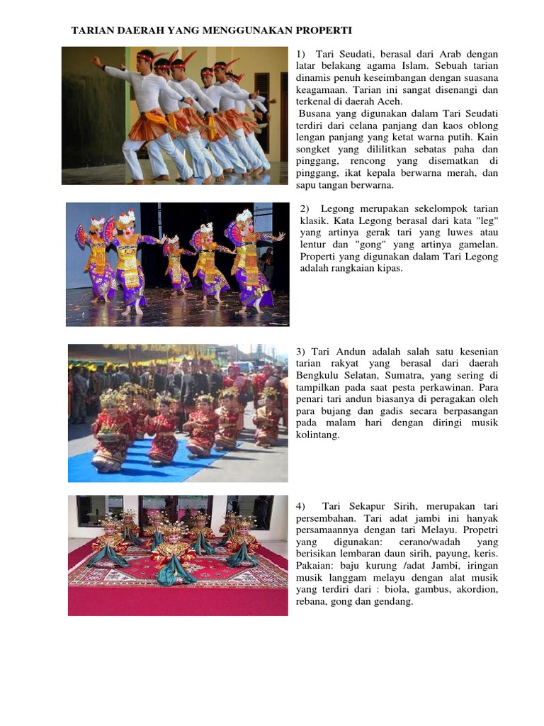 Tarian Daerah Yang Menggunakan Properti | PDF