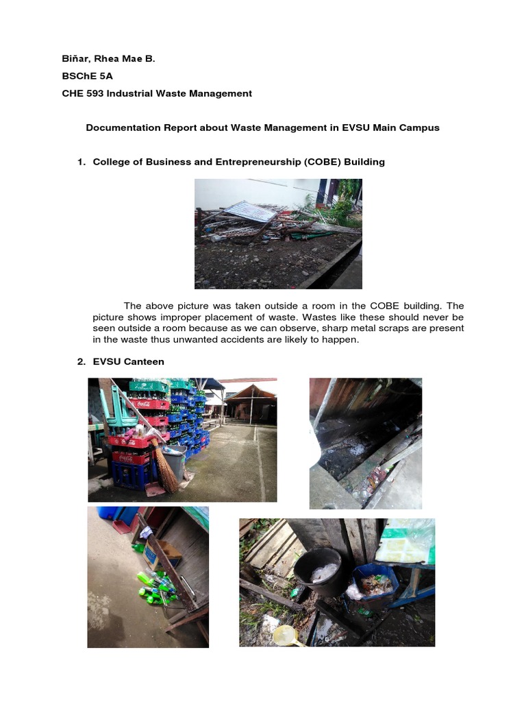 Biňar, Rhea Mae B. Bsche 5A CHE 593 Industrial Waste Management | PDF ...