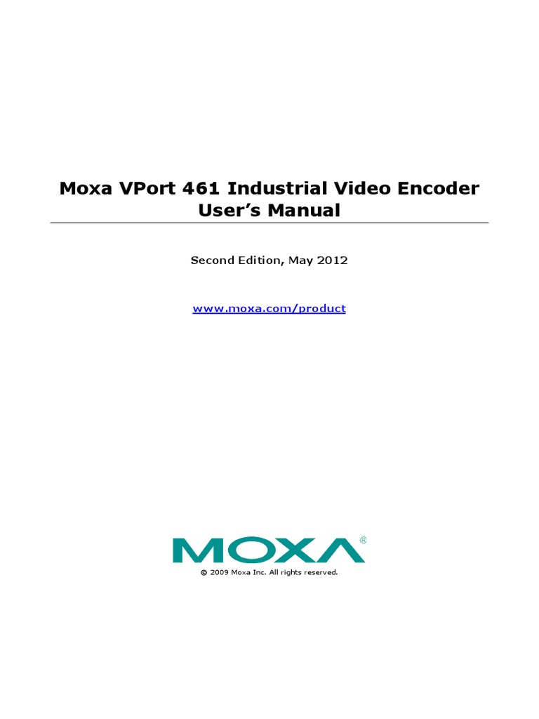Moxa VPort 461 UM 2e | PDF | Streaming Media | Computer Network