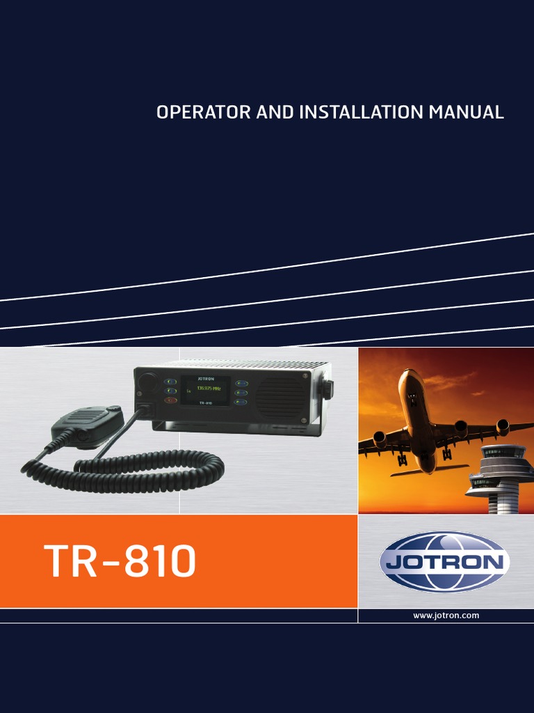 Operator & Installation Manual Tr-810 857645 | PDF | Microphone ...