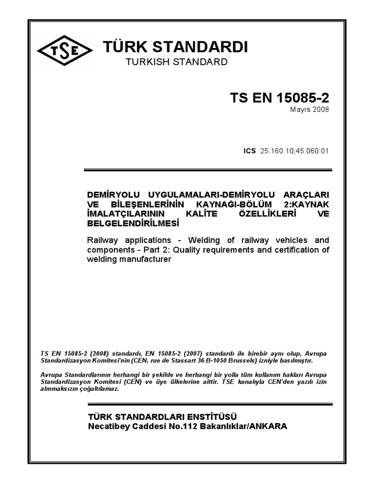 TS en 15085-2 PDF | PDF
