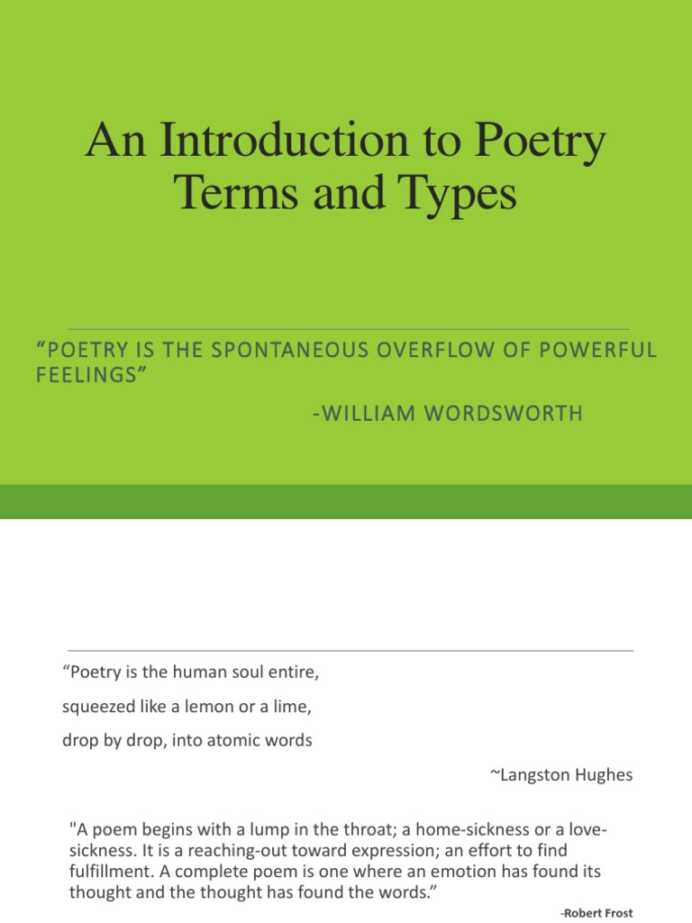 Introduction to Poetry and Its Forms | PDF | Poetry | Metre (Poetry)