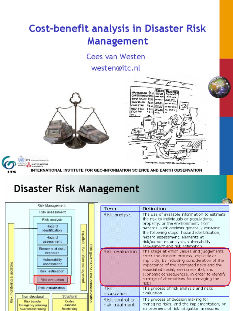 Cost-Benefit Analysis in Disaster Risk Management: Cees Van Westen ...