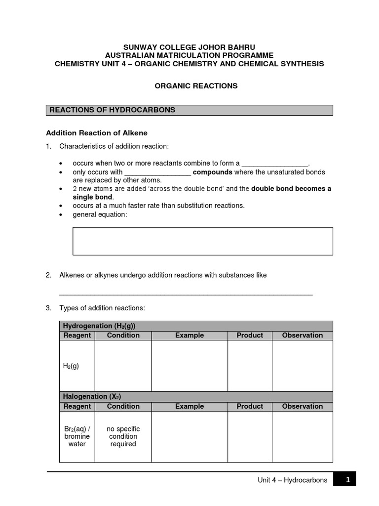 Reaction of Functional Groups | PDF | Polymers | Alkene