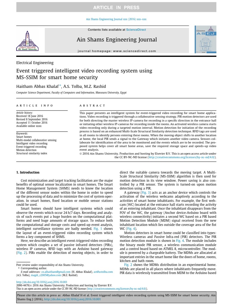 Ain Shams Engineering Journal: Haitham Abbas Khalaf, A.S. Tolba, M.Z ...