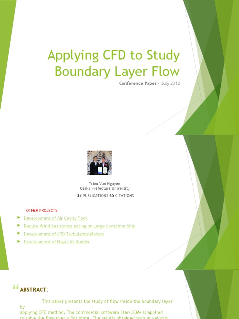 Applying CFD To Study Boundary Layer Flow | PDF | Boundary Layer | Computational Fluid Dynamics
