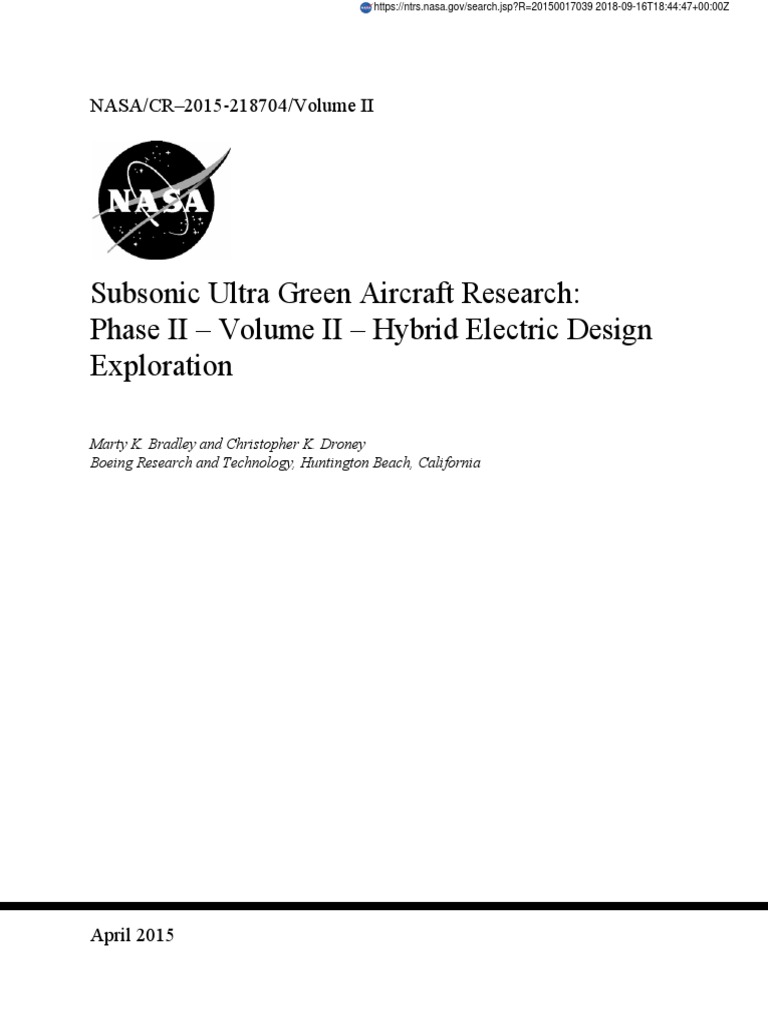 Artigo Nasa Sugar Volt | PDF | Hybrid Electric Vehicle | Airplane