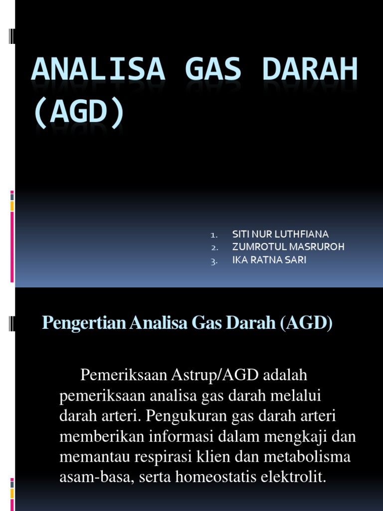 Analisa Gas Darah (Agd) | PDF