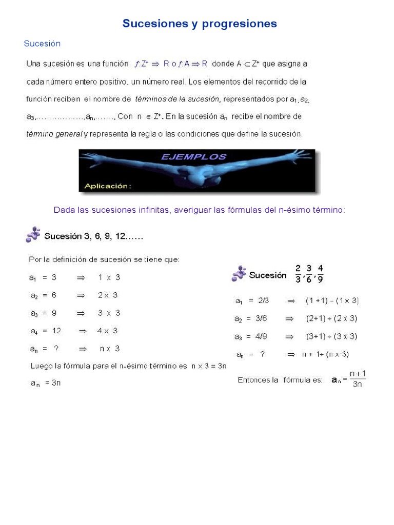 Sucesiones y Progresiones | PDF | Número Real | Objetos matemáticos