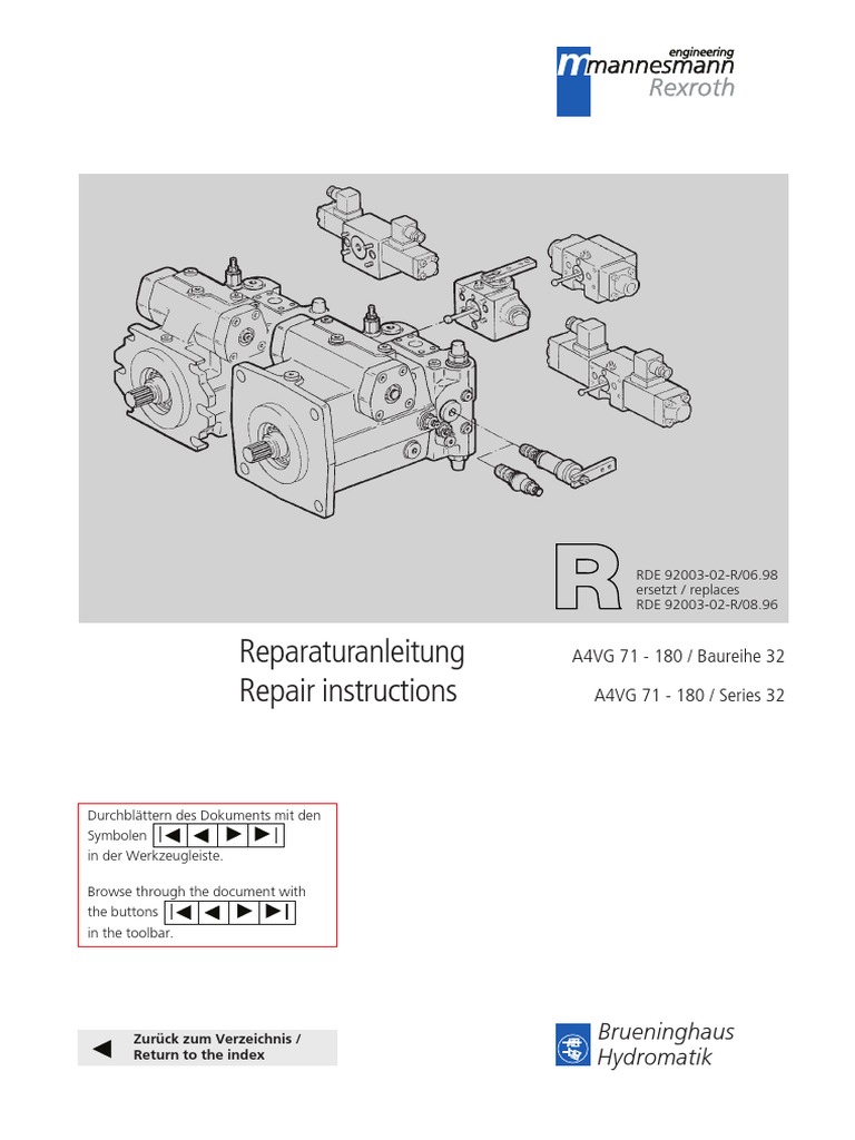 Rexroth A4VG Service Manual | PDF