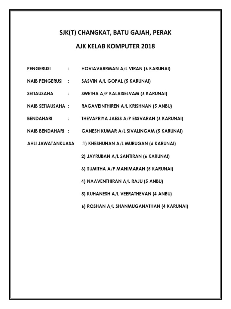 Ajk Kelab Komputer | PDF