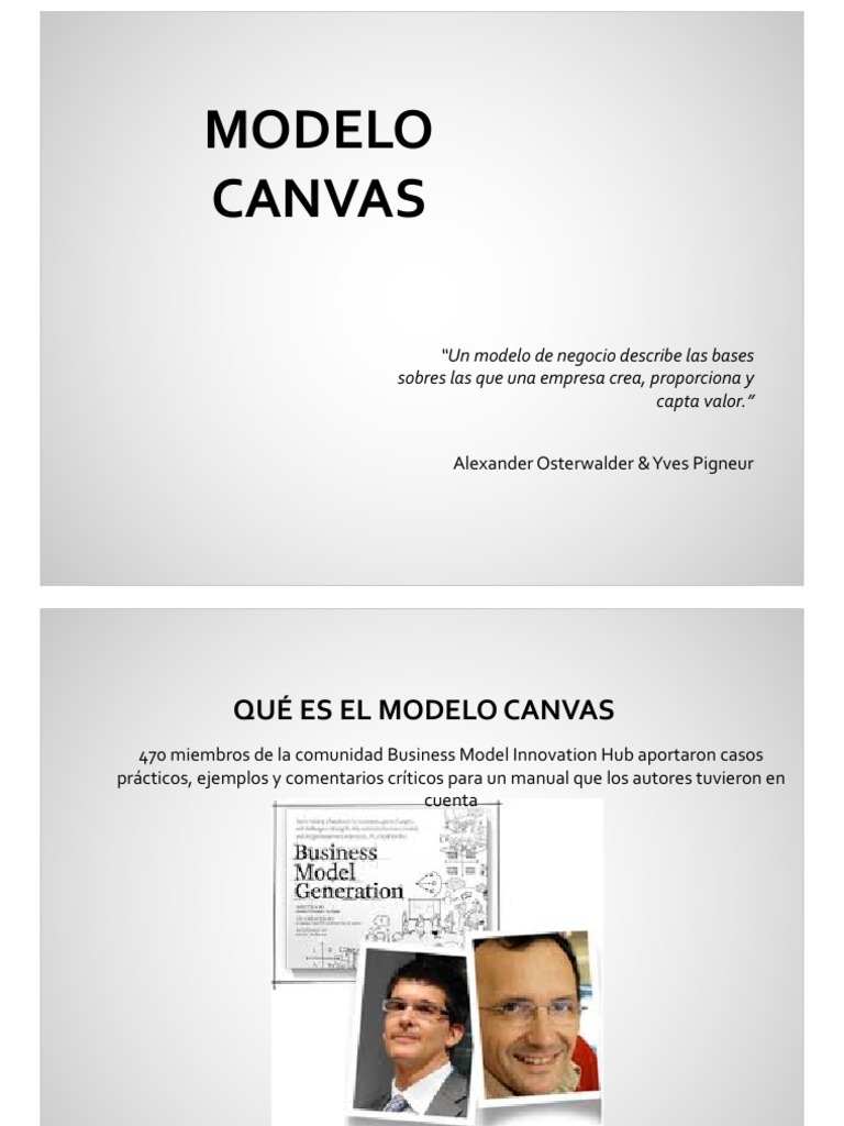 Guía del Modelo Canvas para Negocios | PDF | Cliente | Mercado (economía)