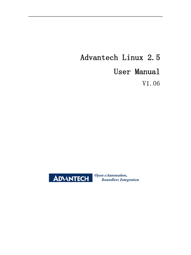 Advantech Linux 2.5 User Manual V1.06 PDF | PDF | Booting | Areas Of Computer Science