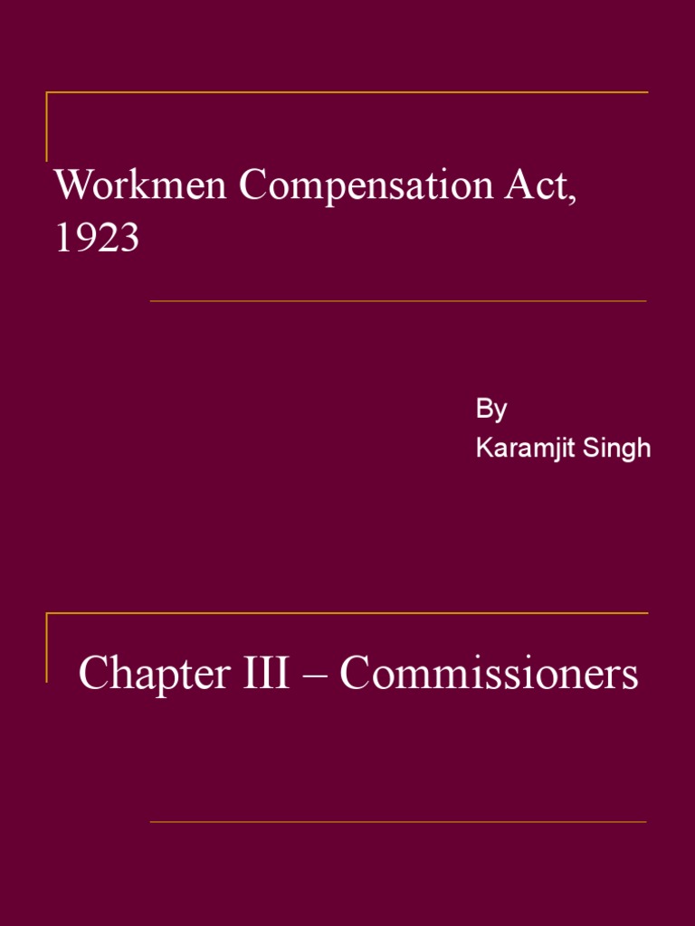 Workmen Compensation Act | PDF | U.S. Securities And Exchange ...