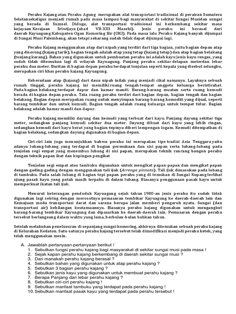 Sejarah dan Fungsi Perahu Kajang | PDF