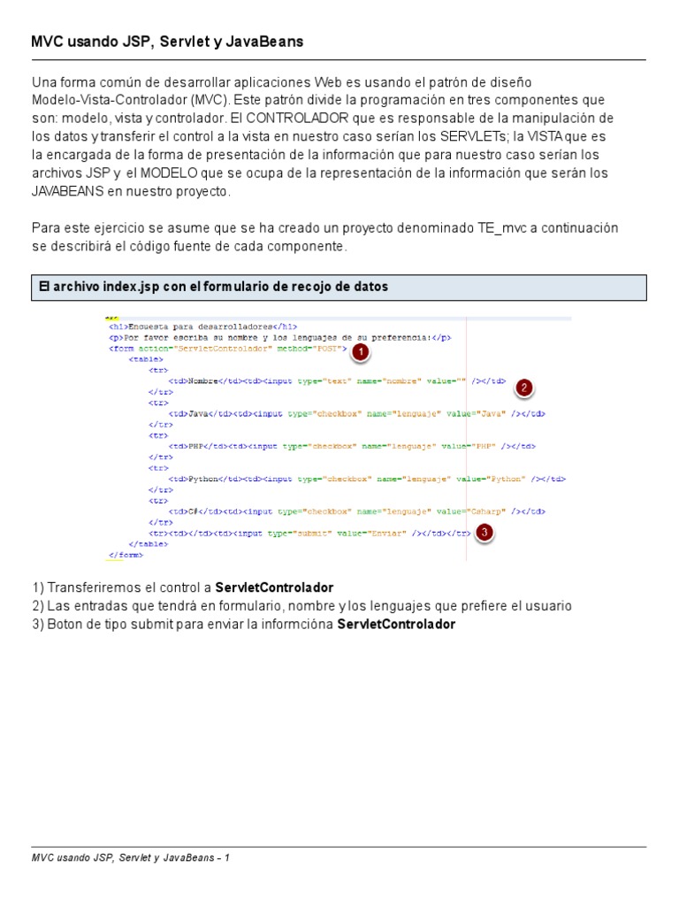 Tutorial 04 MVC JSP Servlets JavaBean PDF | PDF