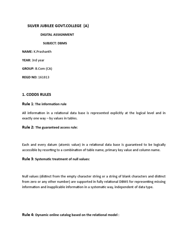 An Analysis of Codd's 12 Rules of Relational Database Management ...
