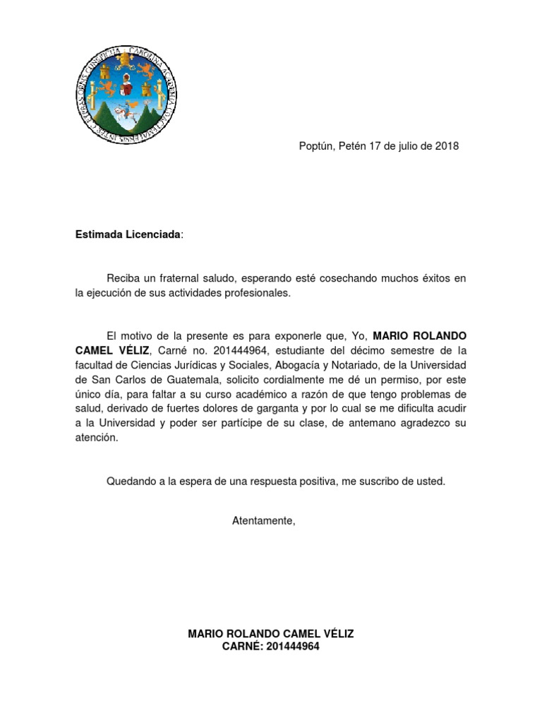 Carta de Permiso | PDF