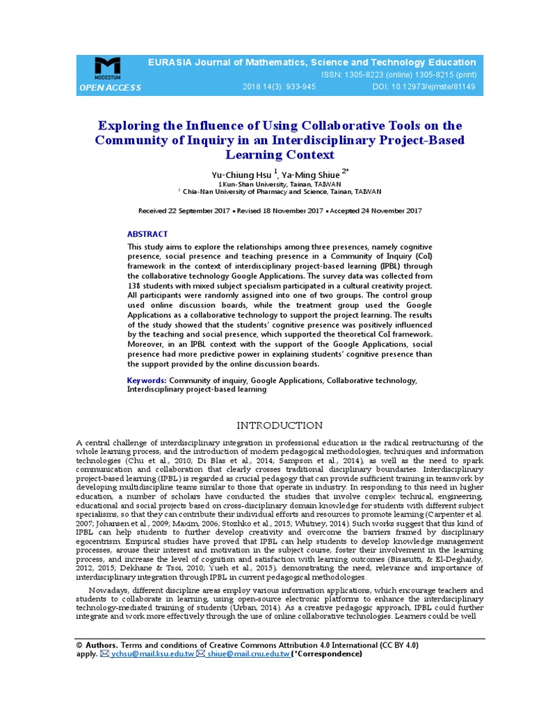 Exploring The Influence | PDF | Educational Technology | Collaboration