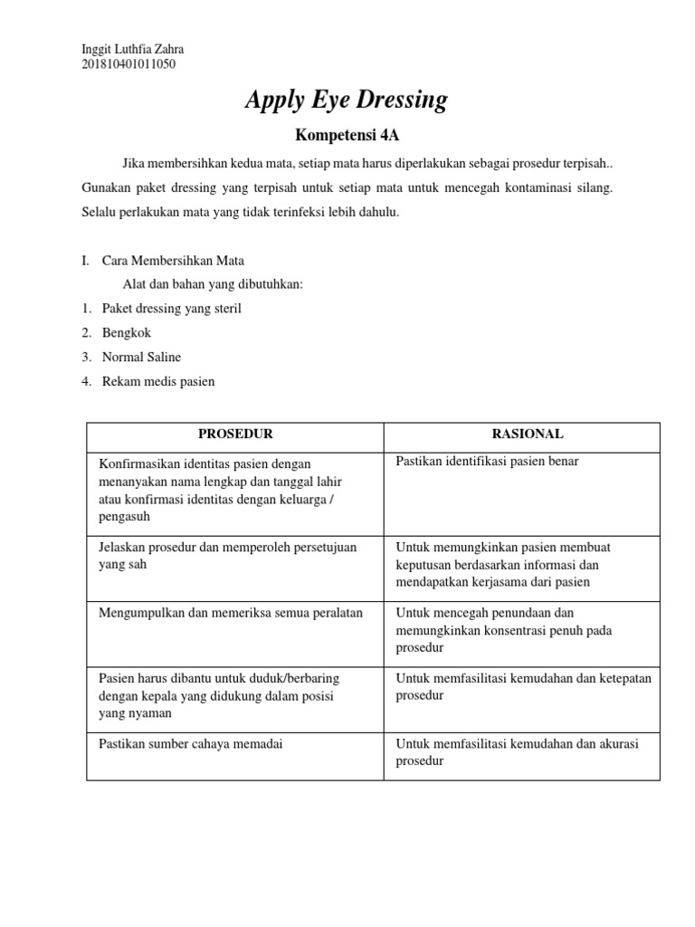 SKILL. 38-To Apply Eye Dressing | PDF