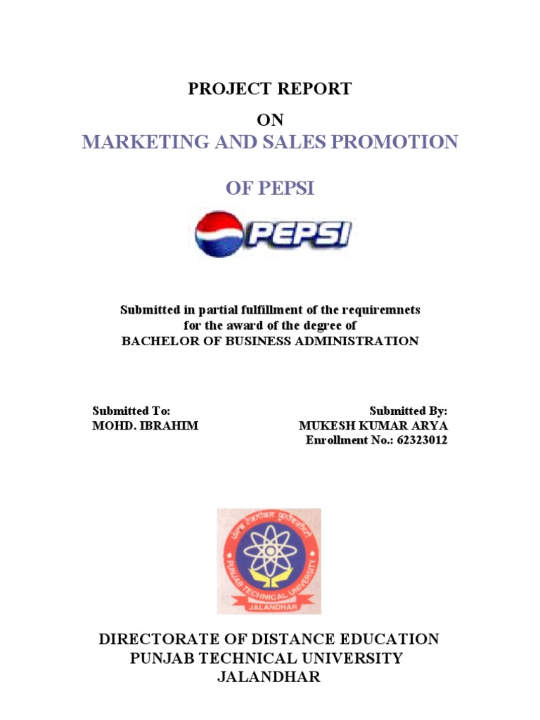 Pepsi Marketing Strategies Report | PDF | Pepsi | Pepsi Co