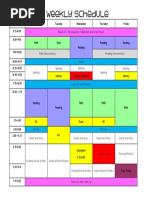 Color Coded Daily Homeschool Schedule | PDF | Linguistics | Behavior ...