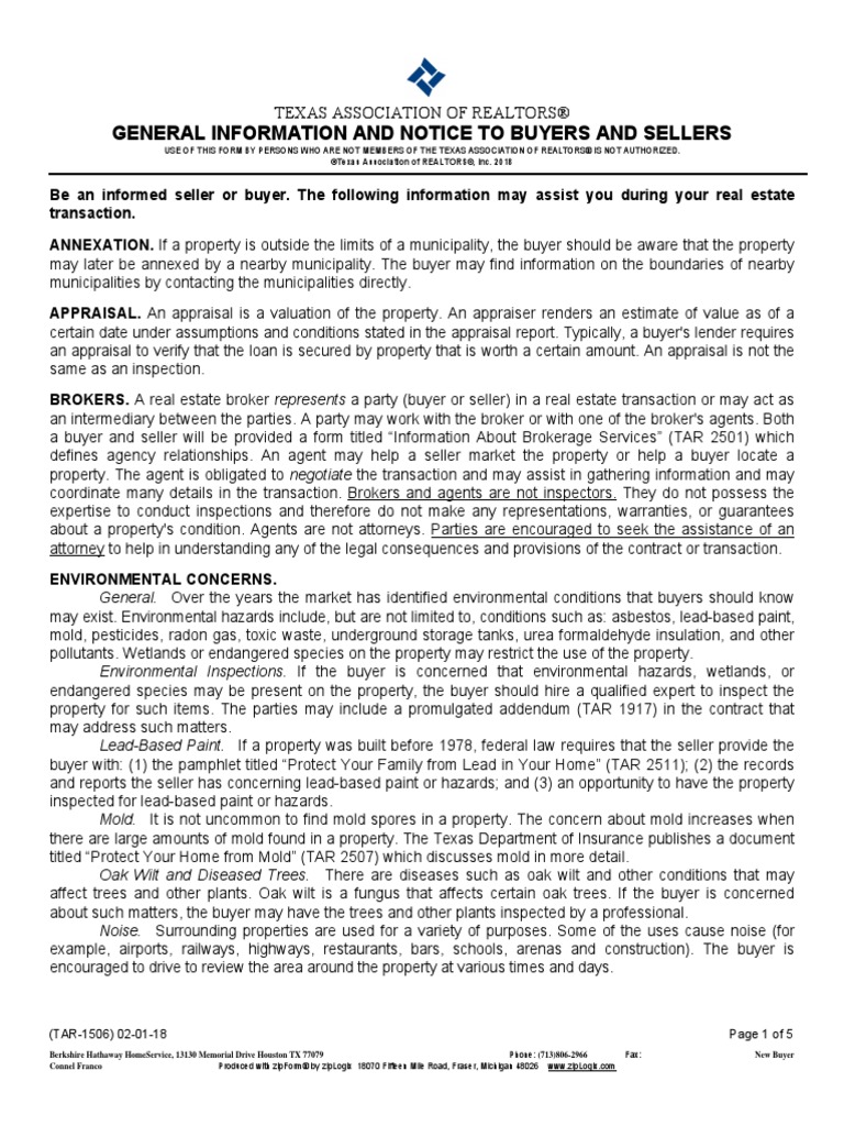 Buyer and Seller Information Guide | PDF | Real Estate Broker | Real ...