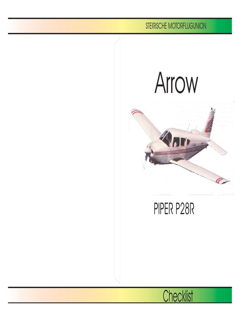 Piper Arrow Checklist | Takeoff | Throttle