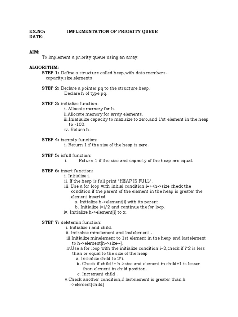 Priority Queue | PDF | Queue (Abstract Data Type) | Computer Data