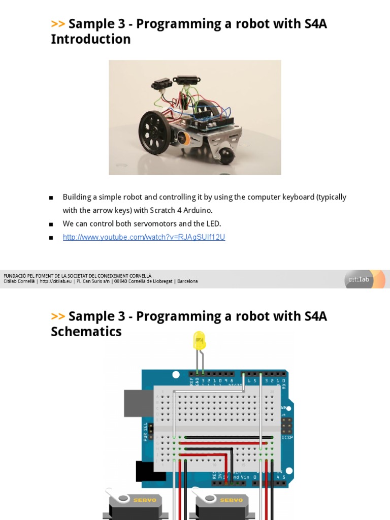 Sample 3 - Programming A Robot With S4A | PDF