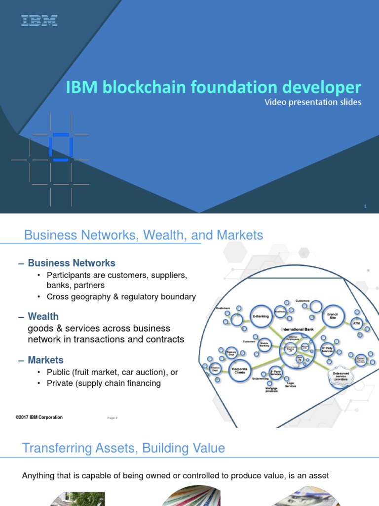 IBM Blockchain Course Video Slides PDF | PDF | Letter Of Credit | Regulatory Compliance