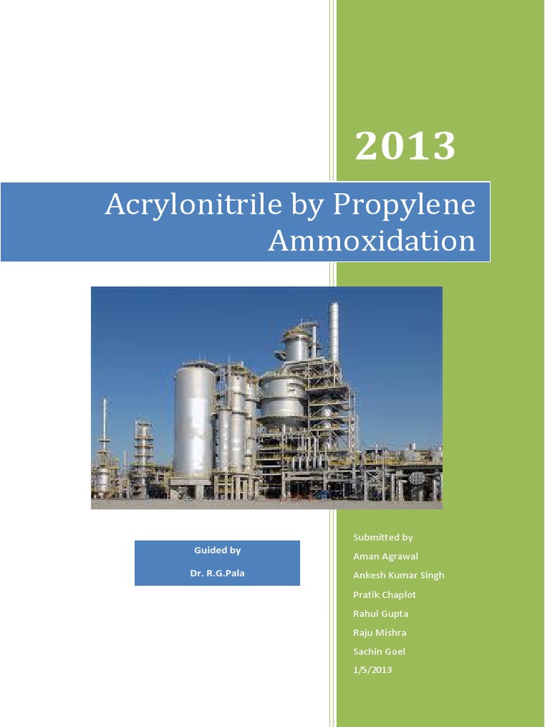 Acrylonitrile Production by Propylene Am PDF | PDF | Chemical ...