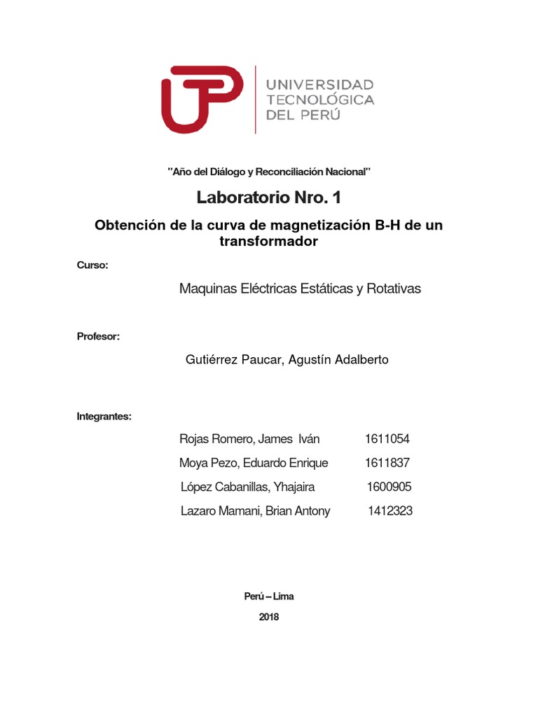 Laboratorio de Maquinas Electricas UTP | PDF | Transformador | Inductor
