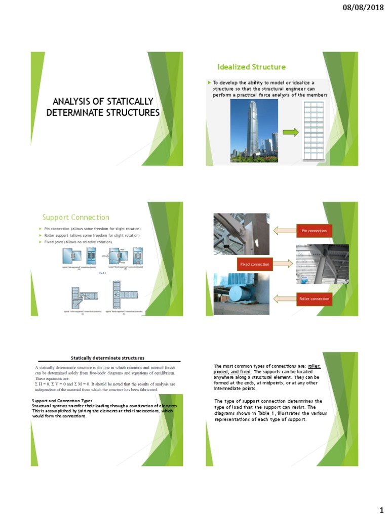 Analysis of Statically Determinate Structures: Support Connection | PDF ...