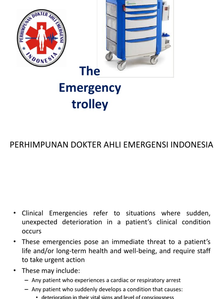 Emergency Trolley Essentials Guide | PDF | Medical Equipment | Medicine