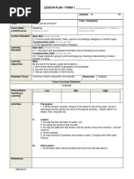 KSSM English Lesson Plan For Form 2 (Sample) | PDF | Lesson Plan ...