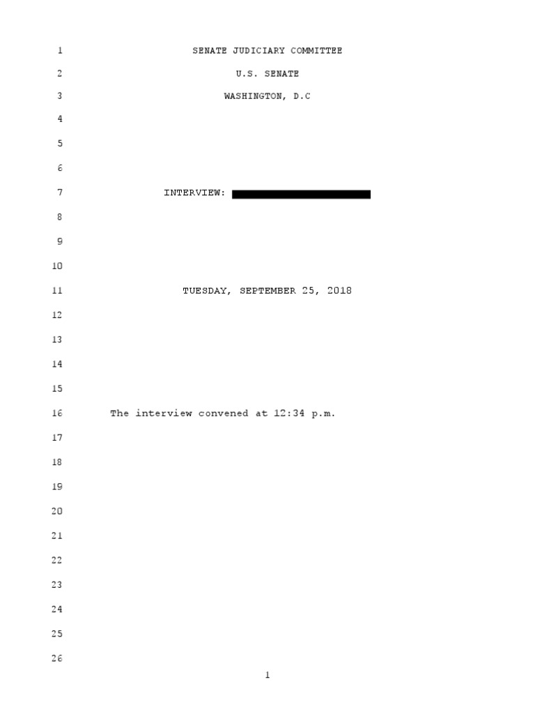 09.25.18 BMK Interview Transcript (Redacted) | PDF | Recall (Memory) | Rape