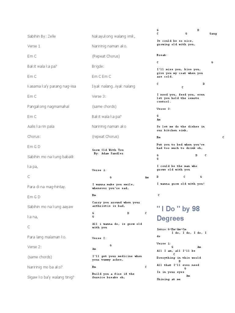 Sabihin by | PDF | Song Structure | Songs