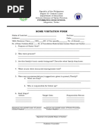 New Deped Home Visitation Form | PDF
