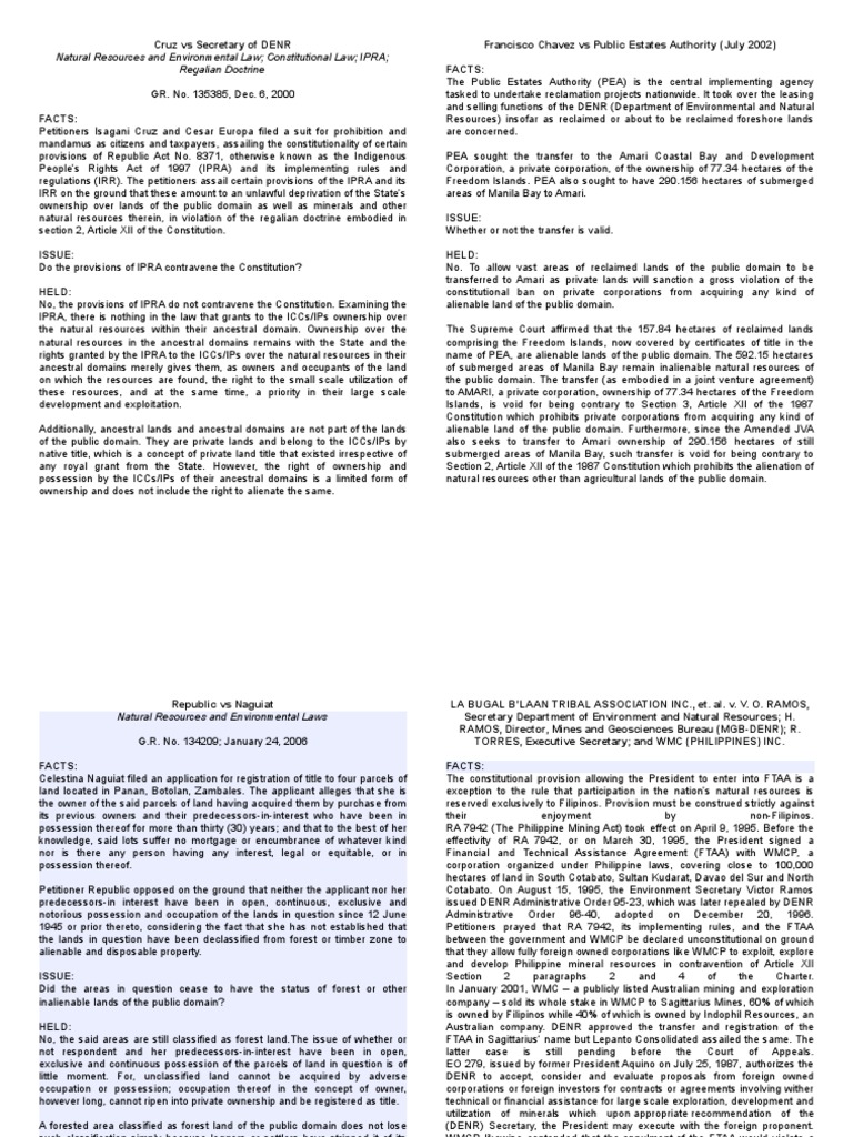 Case Digest of Envi | PDF | Ownership | Adverse Possession