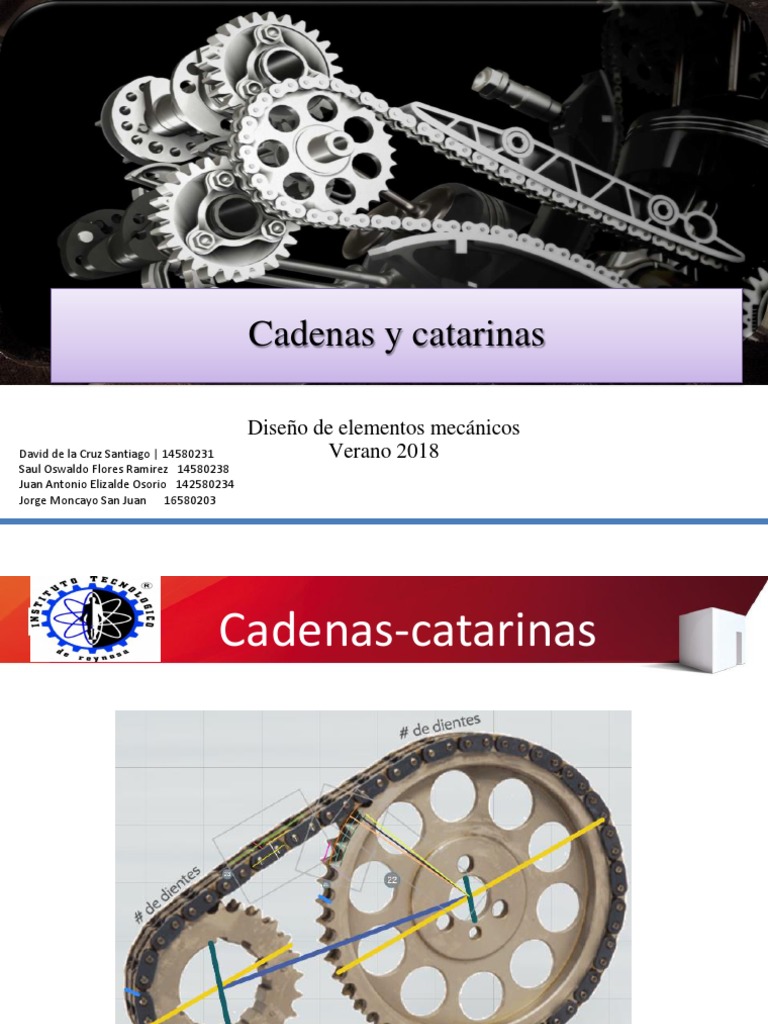Cadenas y Catarinas | PDF | Engranaje | Ingeniería mecánica