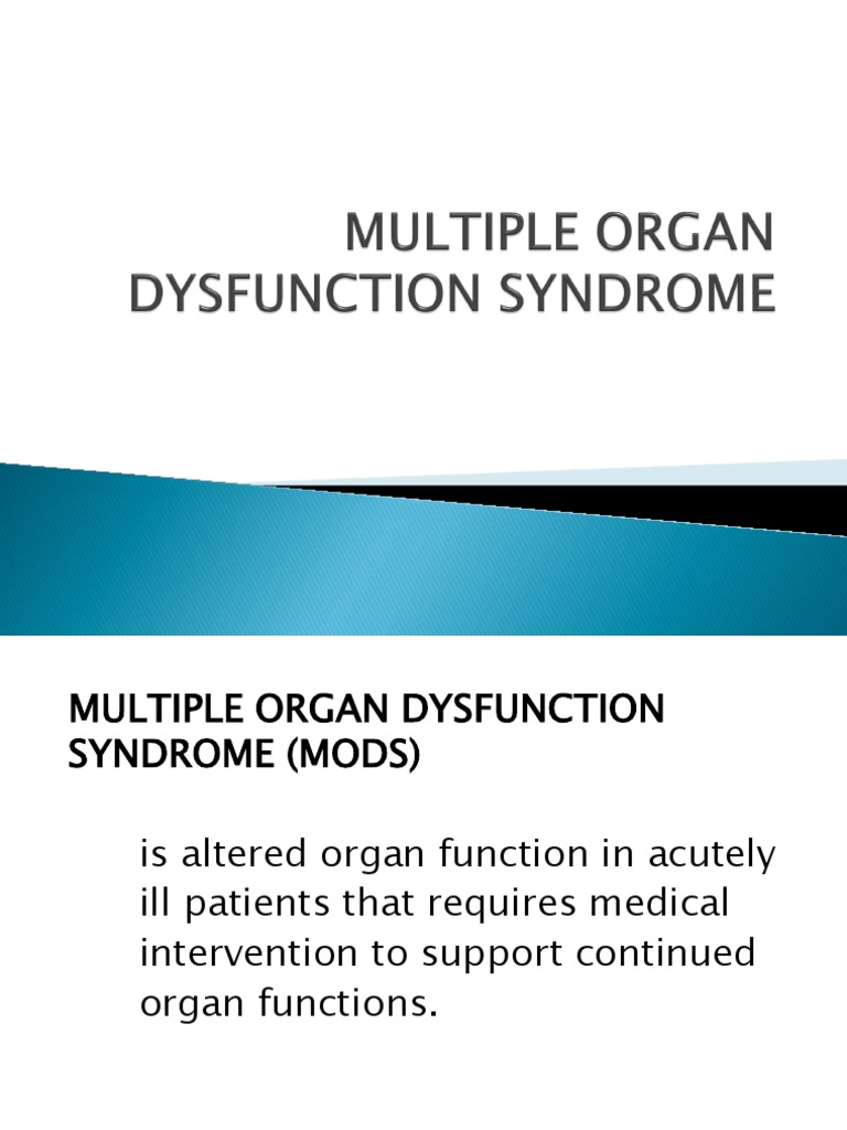 Multiple Organ Dysfunction Syndrome | PDF | Shock (Circulatory) | Medicine